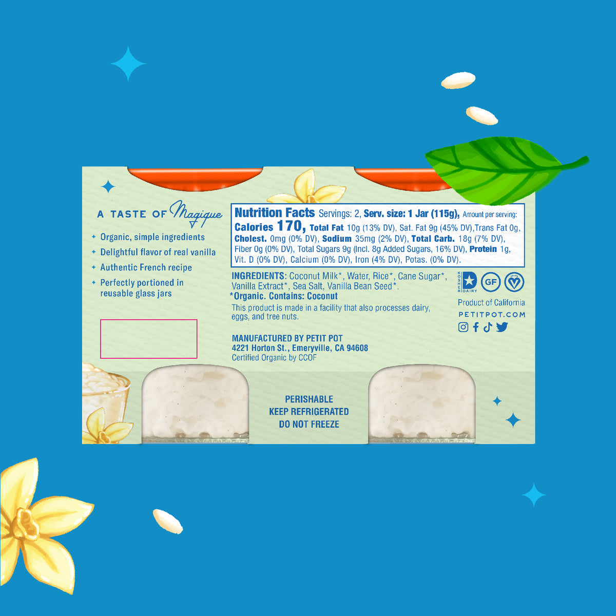 Rice Pudding - Plant-Based Vanilla Rice Pudding